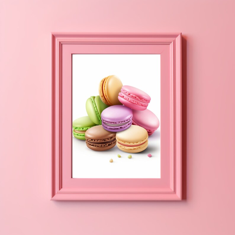 Dessert Wall Art Printable Poster Macaron Cookie Art - Etsy