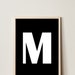 Printable Letter M, Alphabet Poster, Typography Wall Art, Digital ...