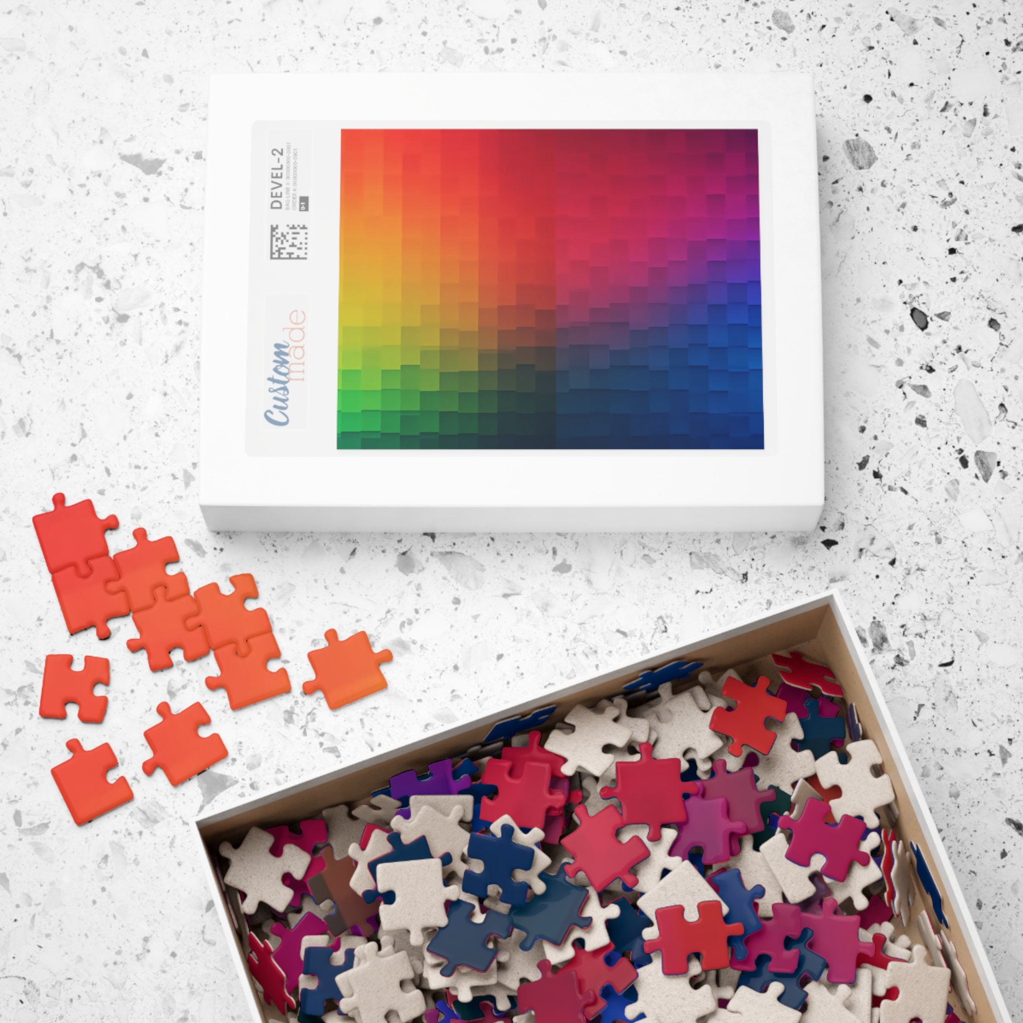 Rainbow Gradient Puzzle in 500 or 1000 Pieces, Rainbow Colors Inspired ...