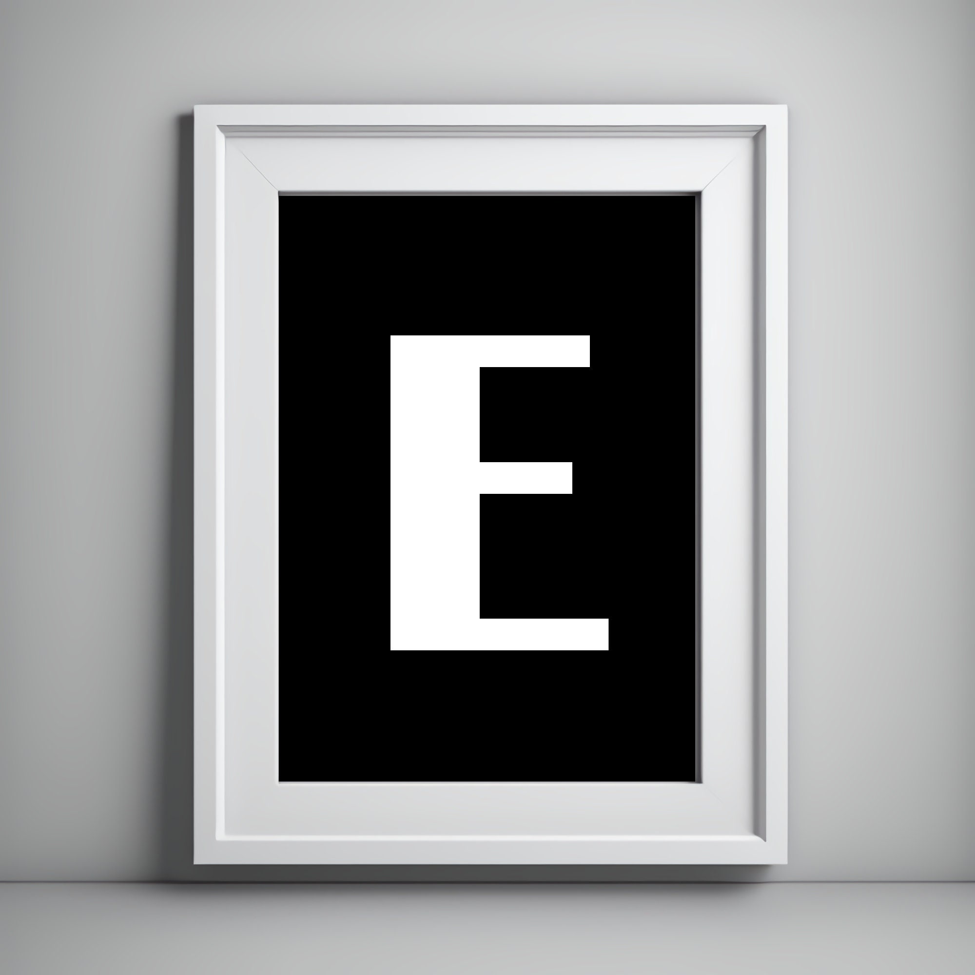 Printable Letter E, Alphabet Poster, Typography Wall Art, Digital ...