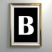 Printable Letter B, Alphabet Poster, Typography Wall Art, Digital ...