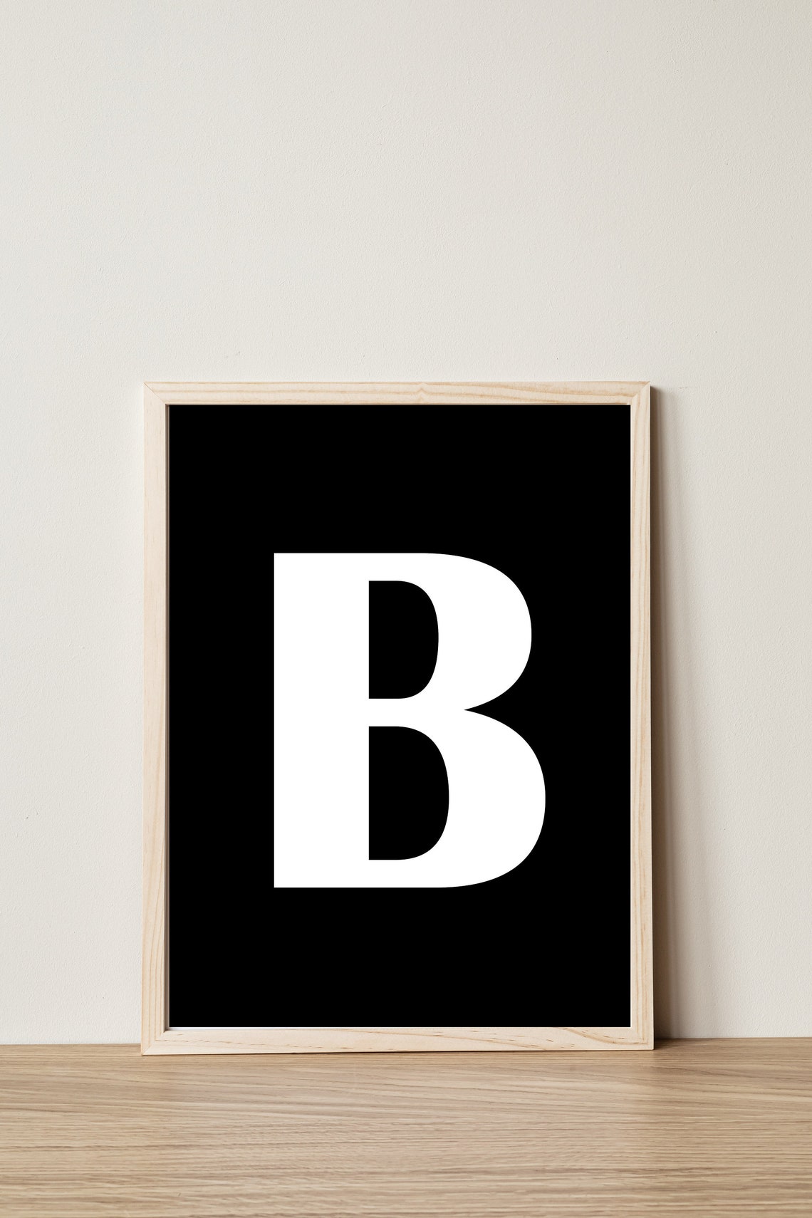 Printable Letter B, Alphabet Poster, Typography Wall Art, Digital ...