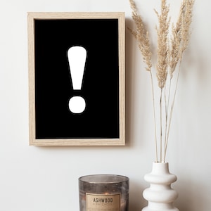 Printable Exclamation Point Symbol ', Alphabet Poster, Typography and ...