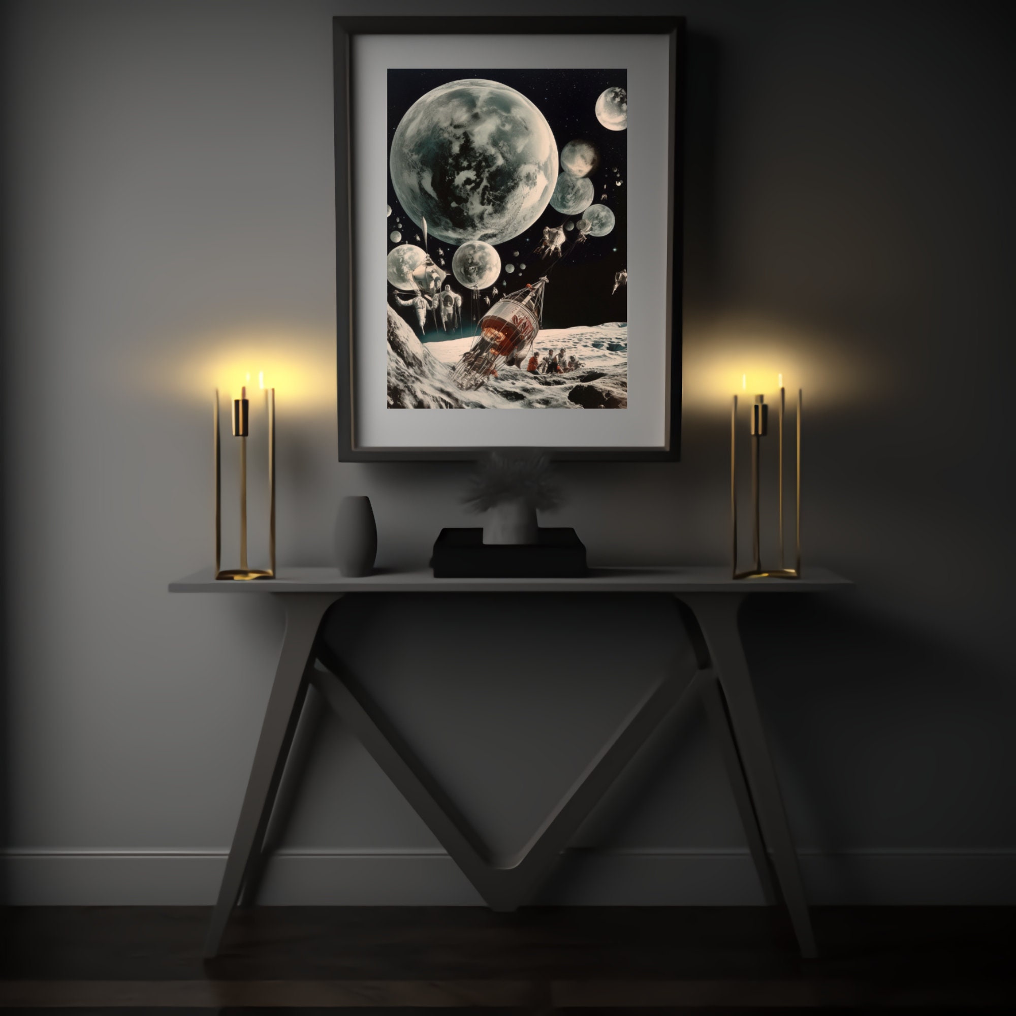 Sci Fi Wall Poster, Collage Style Art Print, Digital Download, Collage ...