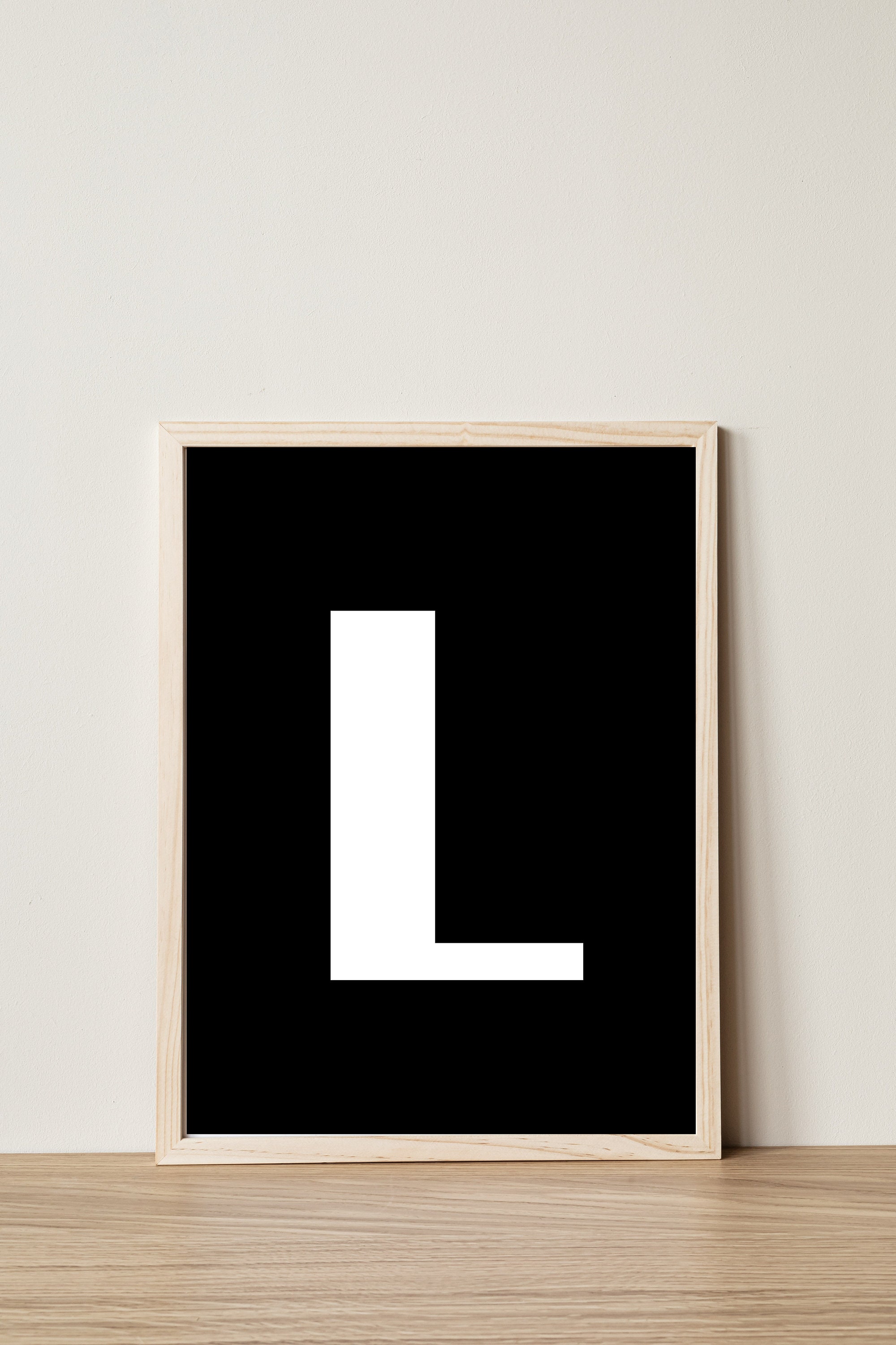 Printable Letter L, Alphabet Poster, Typography Wall Art, Digital ...