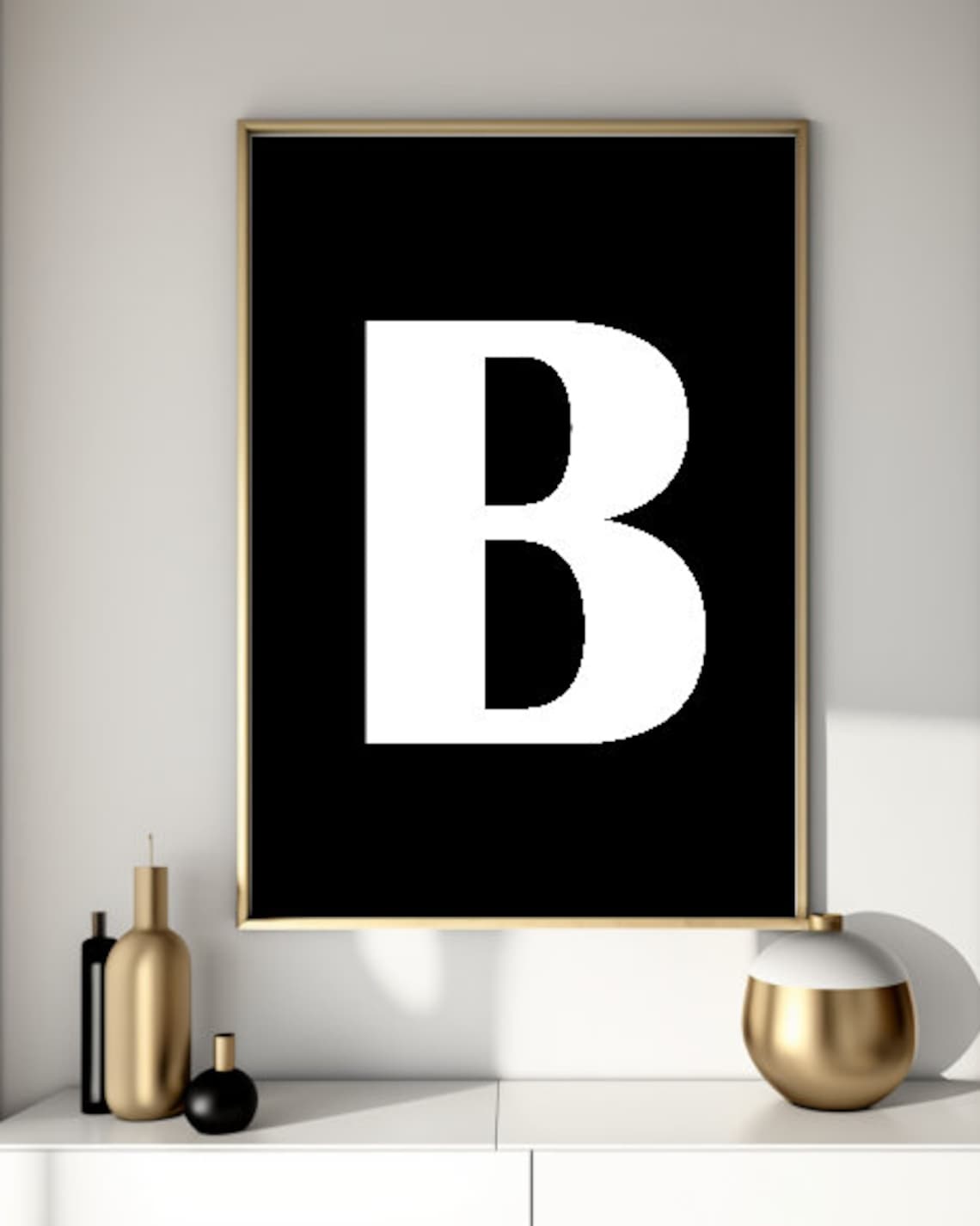Printable Letter B, Alphabet Poster, Typography Wall Art, Digital ...