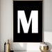 Printable Letter M, Alphabet Poster, Typography Wall Art, Digital ...