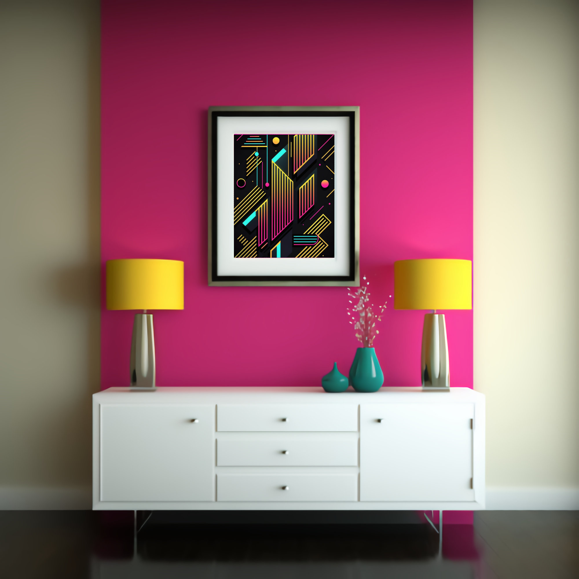 Neon Wall Art, Downloadable Digital Print, Instant Art Print, Bright ...