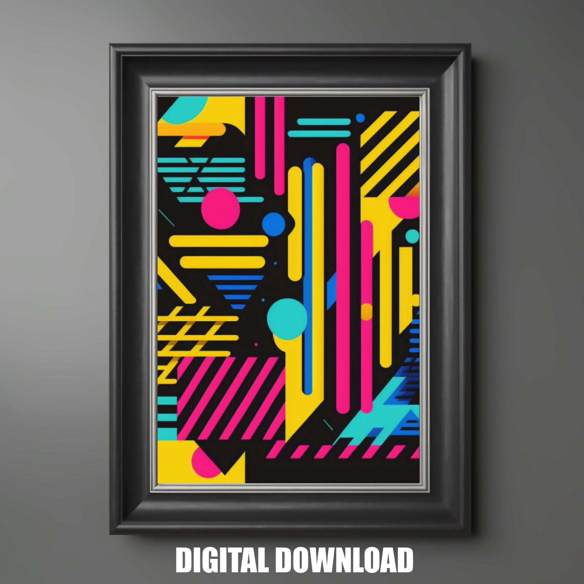 Neon Wall Art, Neon Wall Art Download, Digital Print, Instant Art Print ...