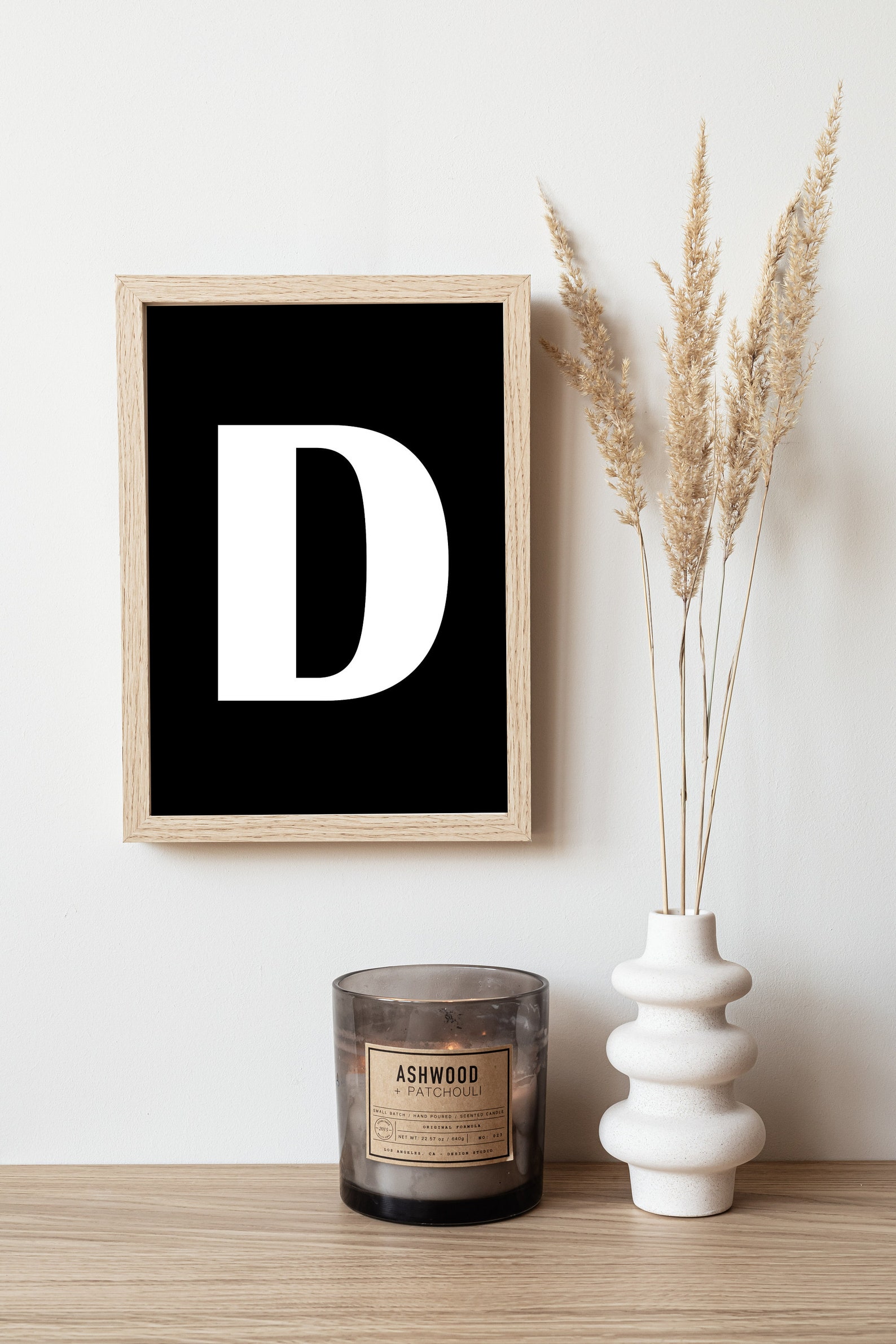 Printable Letter D, Alphabet Poster, Typography Wall Art, Digital ...