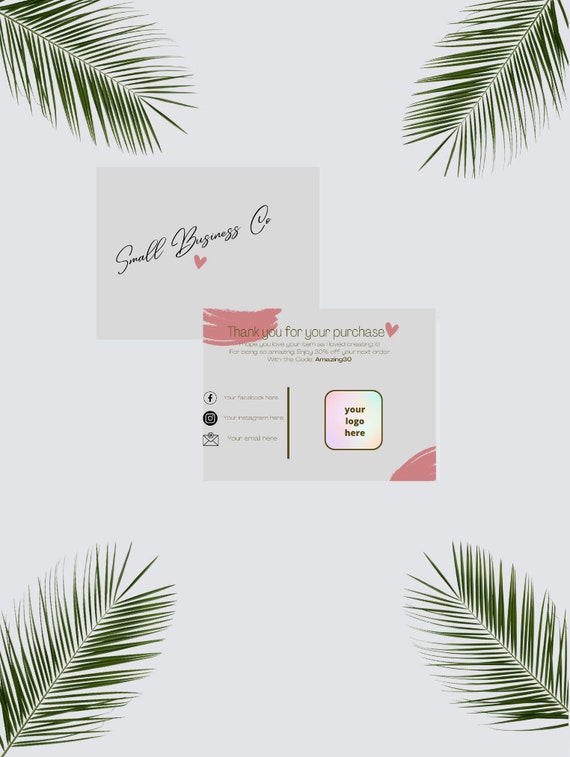 Modern and Unique Digital Thank You Card. - Etsy