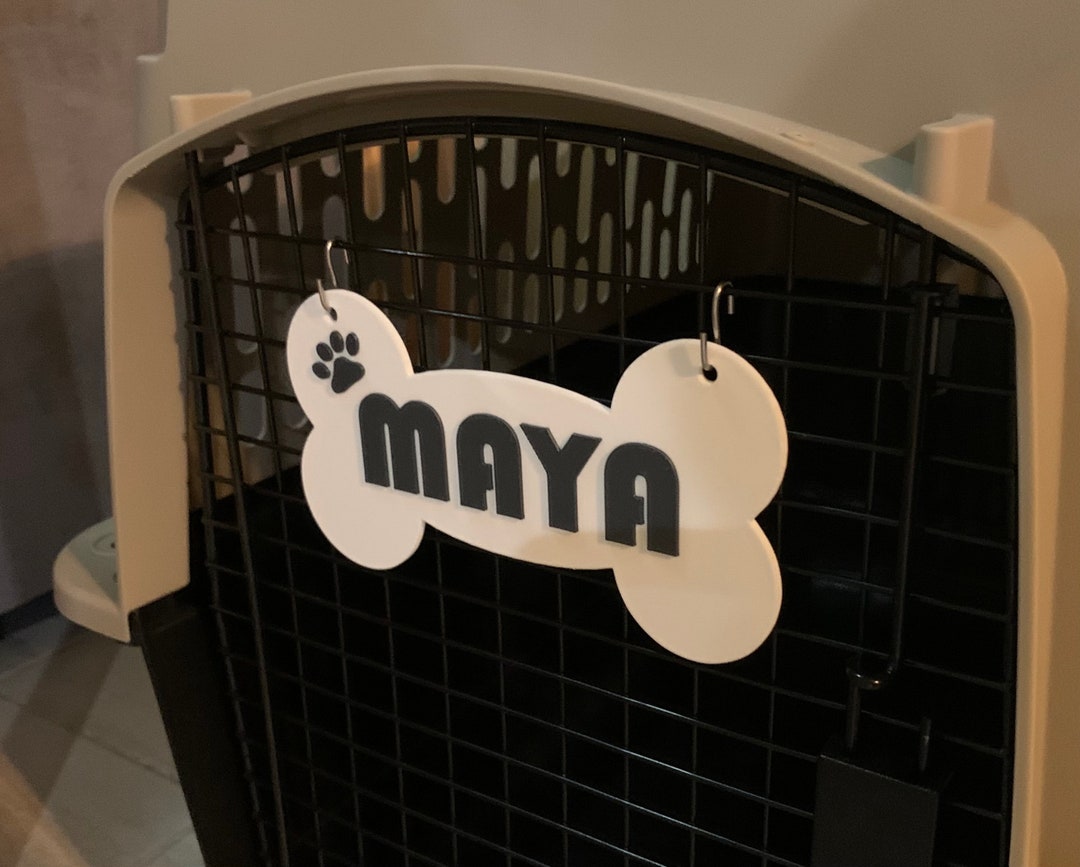 Custom Pet Crate Sign Dog Bone Sign Pet Sign for Kennel Dog House Pet ...
