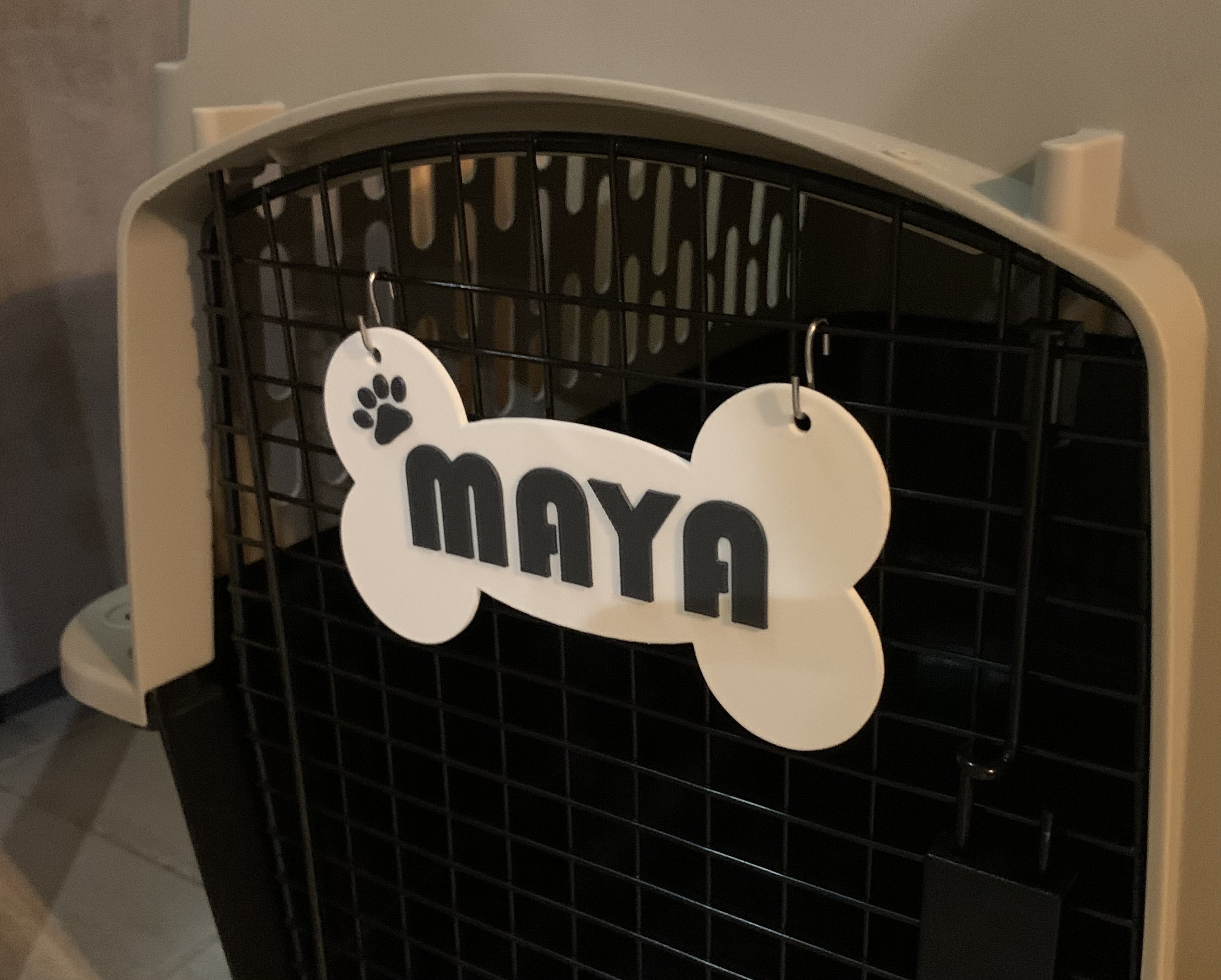 Custom Pet Crate Sign Dog Bone Sign Pet Sign for Kennel Dog House Pet ...