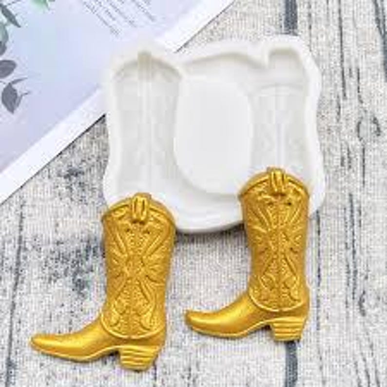Boots Silicone Mold/cowboy Boots Silicone Mold - Etsy