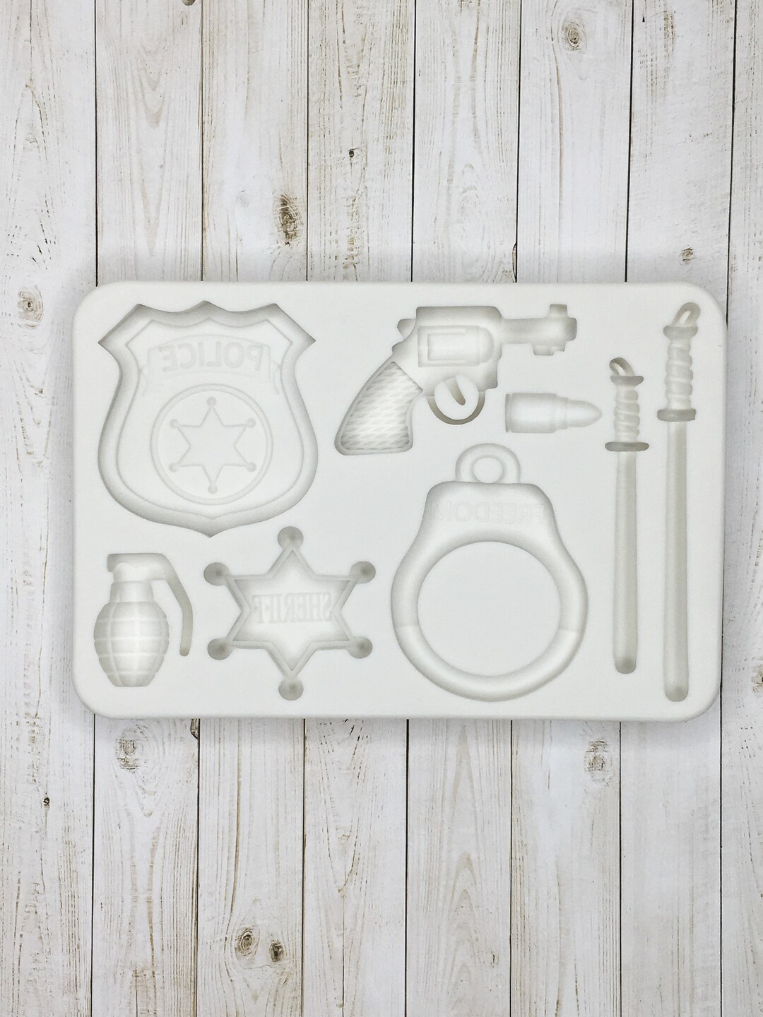 Police Theme Silicone Mold/police Officer Silicone Mold - Etsy