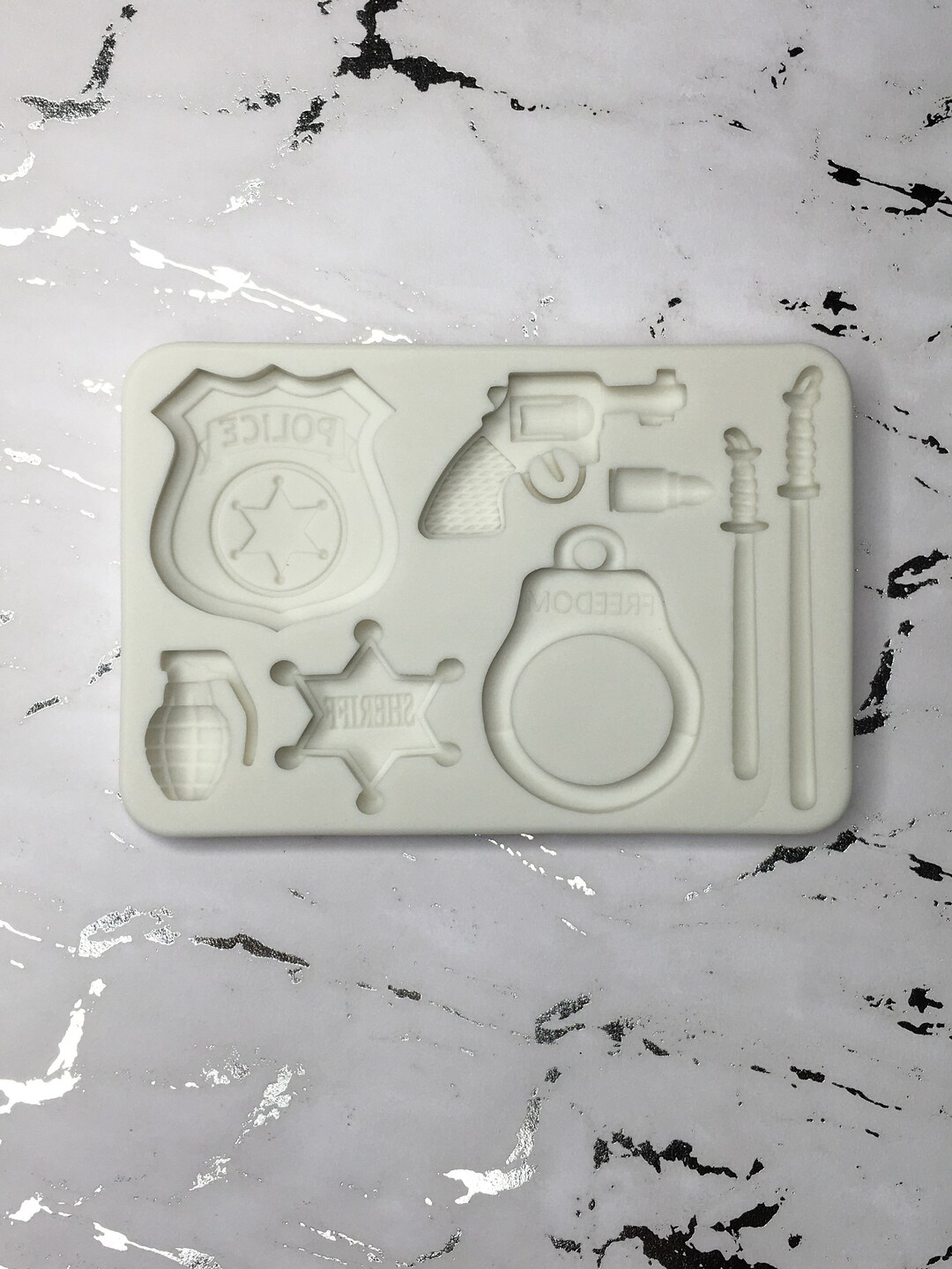 Police Theme Silicone Mold/police Officer Silicone Mold - Etsy