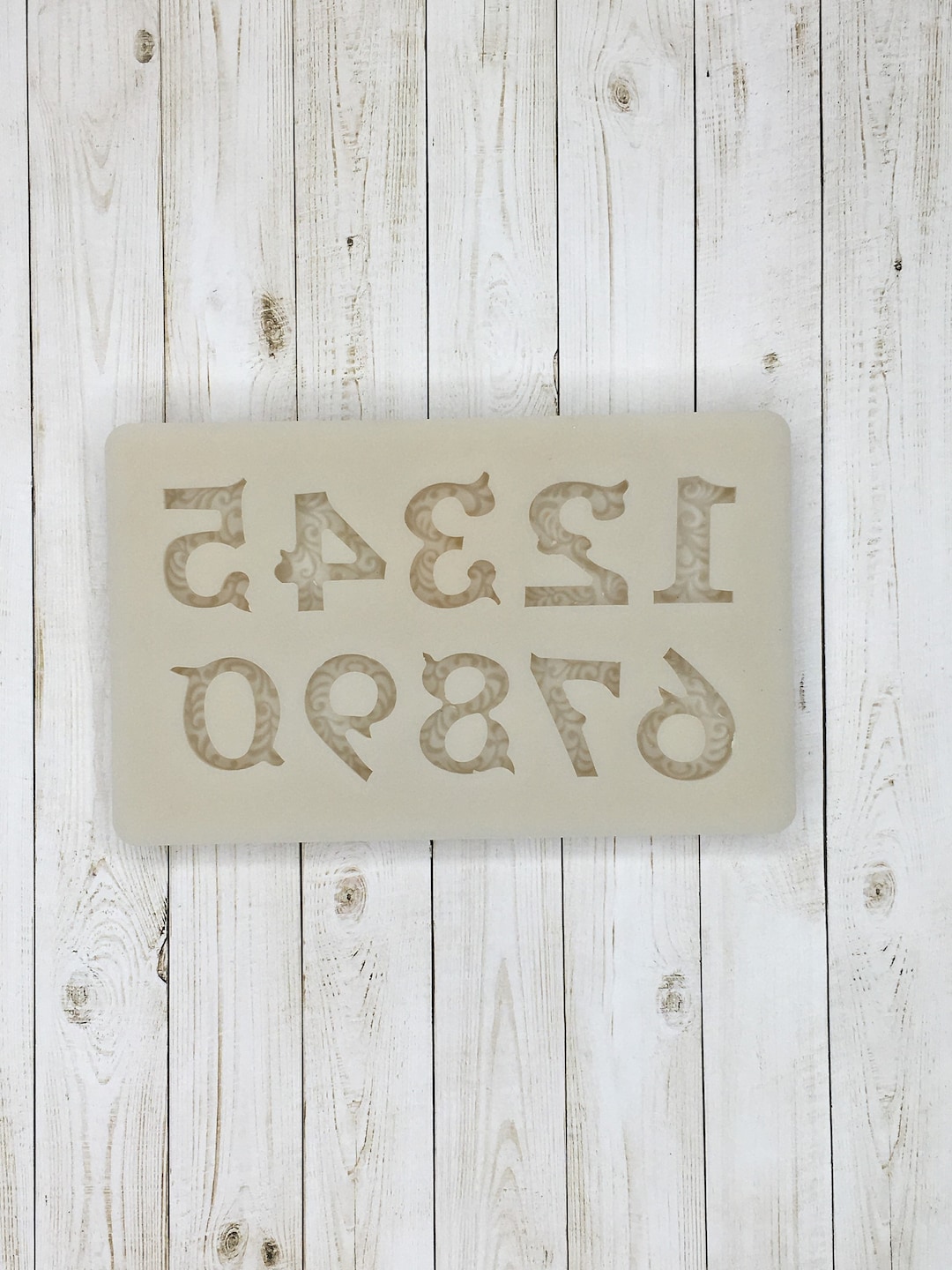 Mini Filigree Numbers Silicone Mold - Etsy