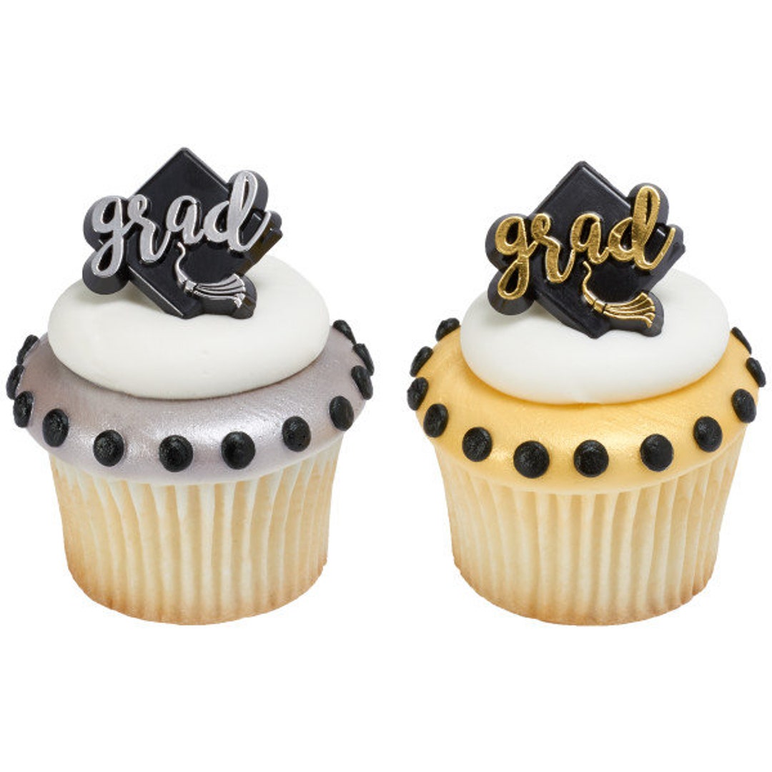 Graduation Cupcake Rings/graduation Cupcake Toppers - Etsy