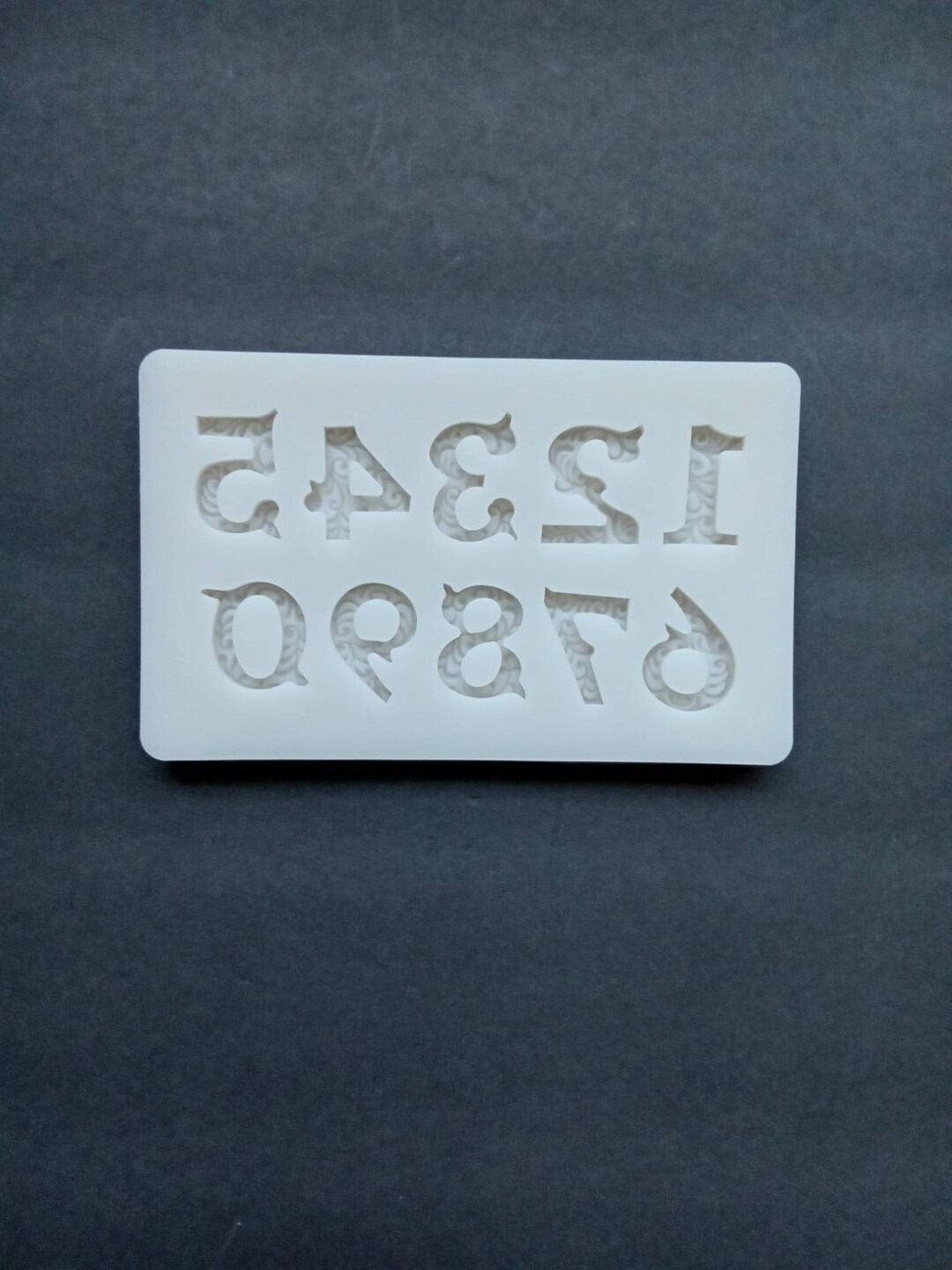 Mini Filigree Numbers Silicone Mold - Etsy