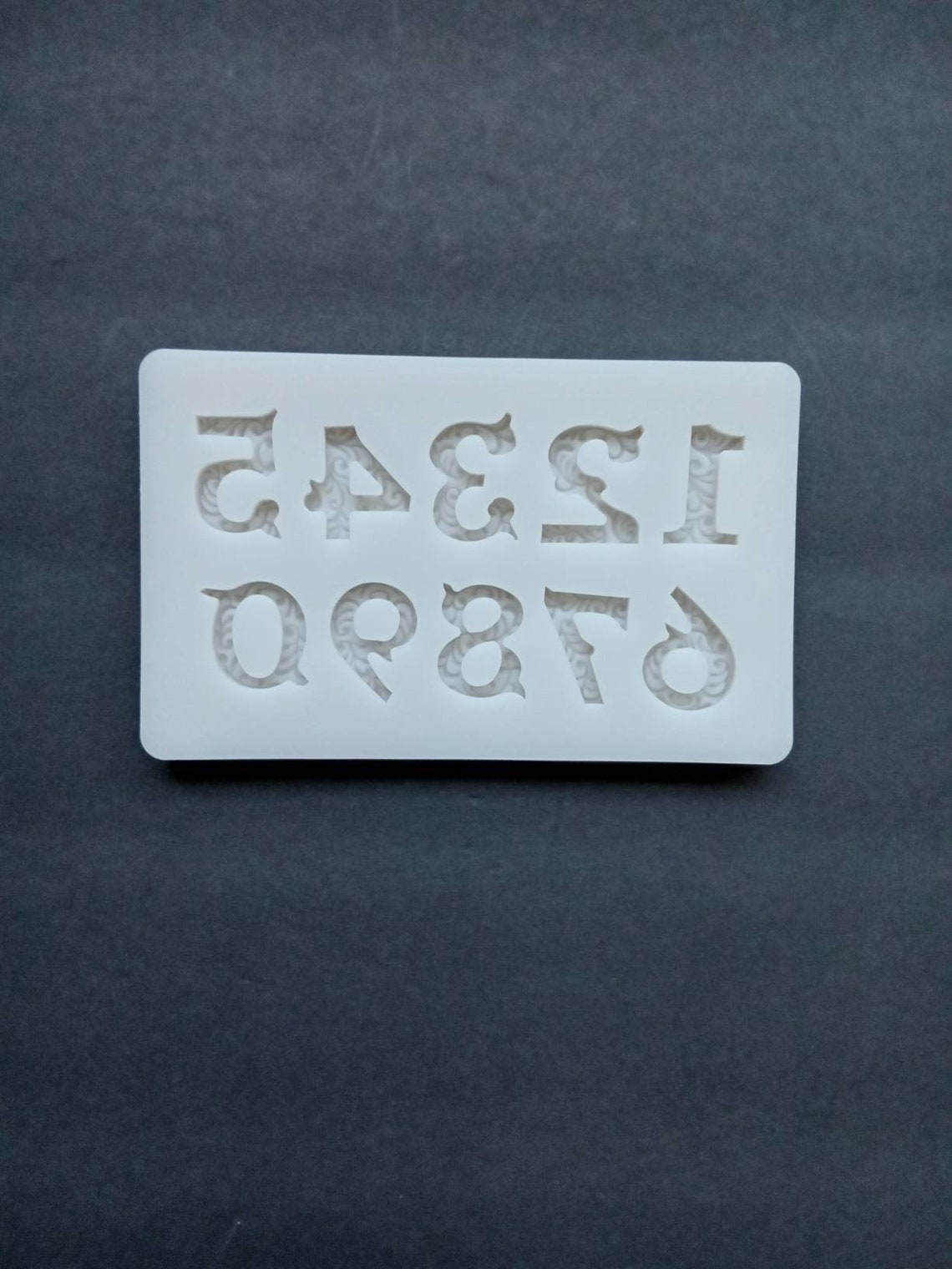 Mini Filigree Numbers Silicone Mold - Etsy