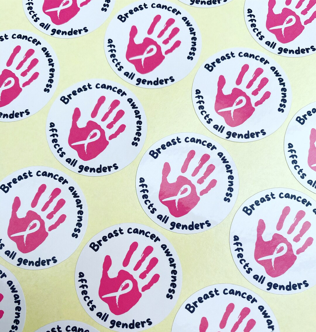 Breast Cancer Awareness, Affects All Genders Stickers. 24 per Sheet - Etsy