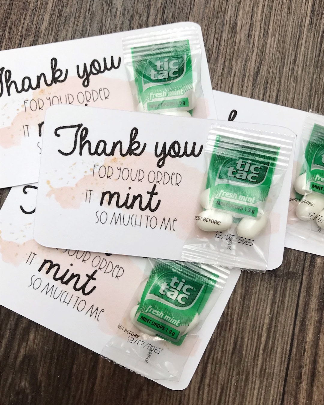 Mints Thank You Cards. 24 per Pack. - Etsy UK