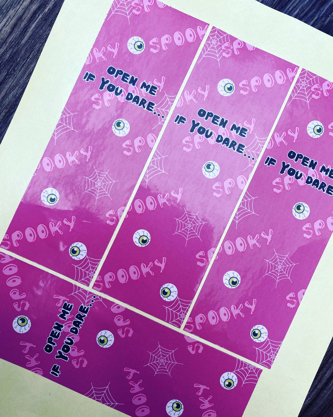 Open Me If You Dare, Halloween Large Parcel Seal Stickers. 12 per Pack ...