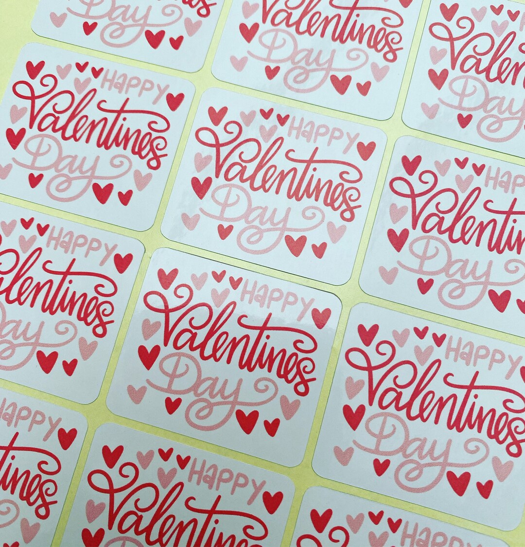 Happy Valentines Day. Stickers or Cards. 18 per Sheet/pack. - Etsy