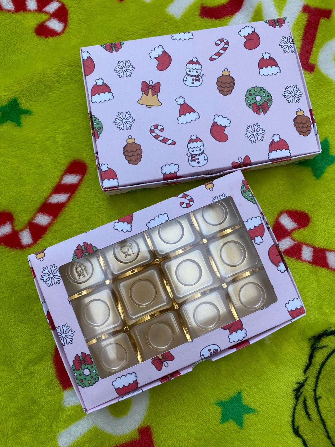 Pink Cute Christmas Themed Box, With or Without Window. Fits 12 Space ...