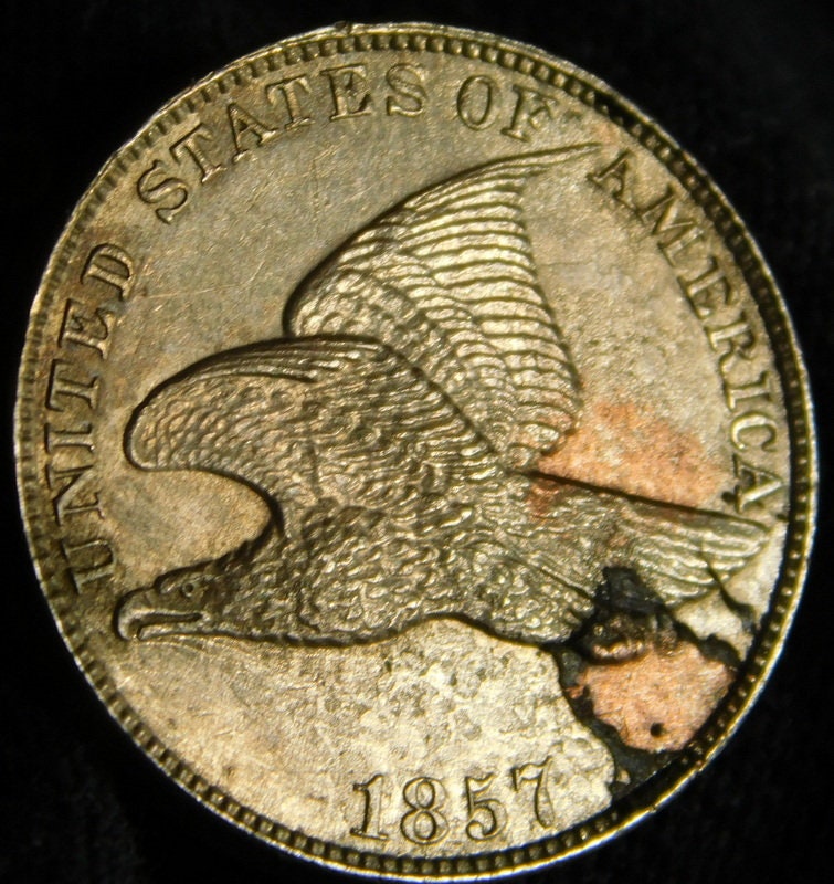 USA : 1857 One Cent Flying Eagle One Cent Cleaned - Etsy