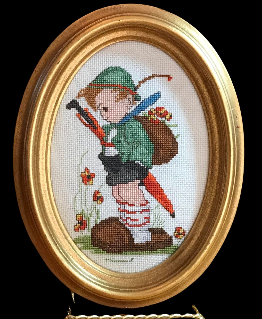 Vintage Hummel Needlepoint Embroidery Wall Hanging - Etsy