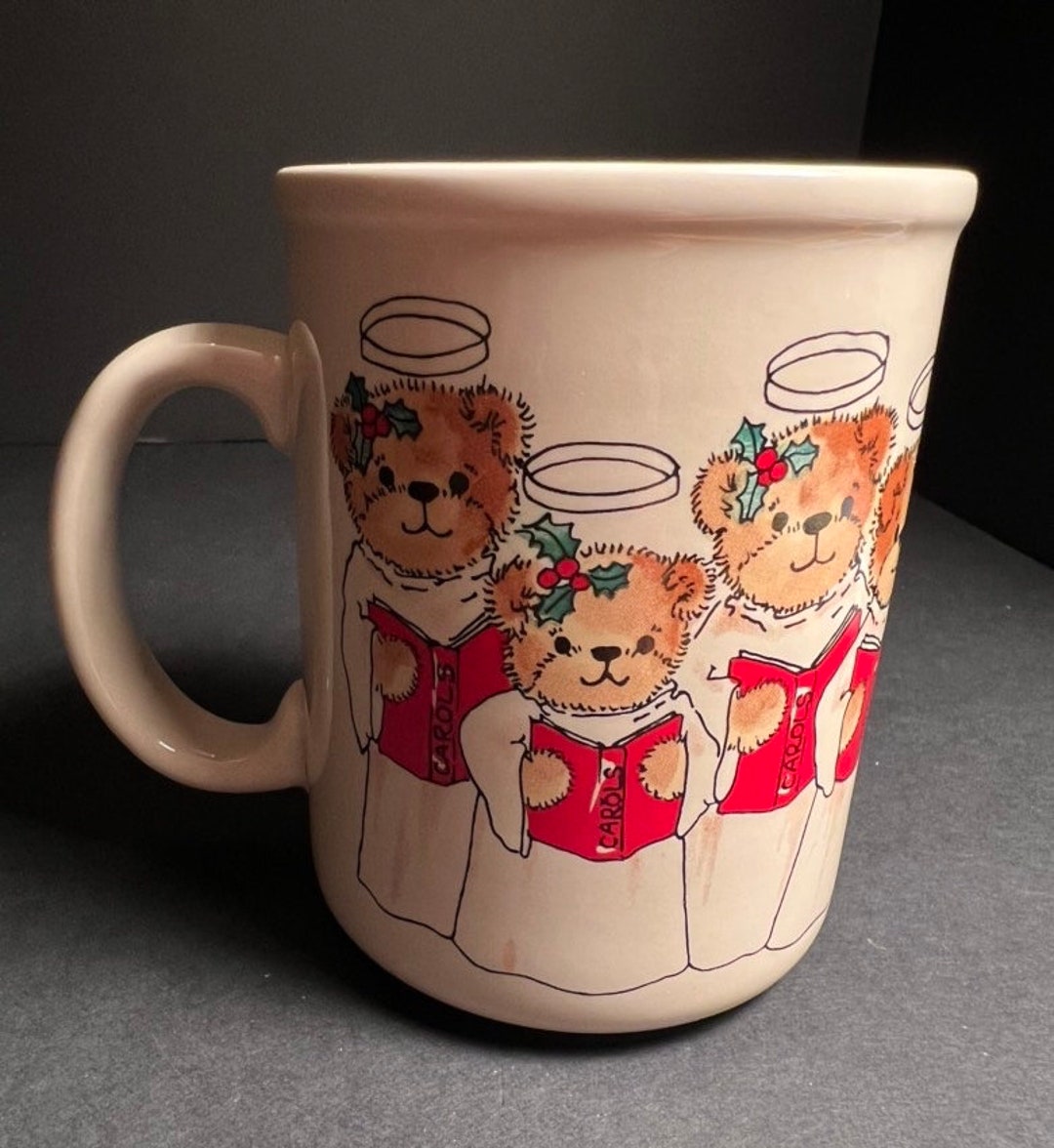 Vintage Enesco Lucy Rigg Bear Angel Carolers Christmas Holiday Mug - Etsy