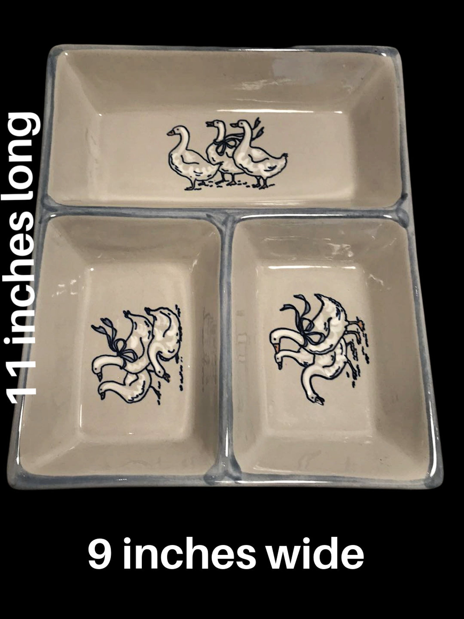 Vintage Louisville Stoneware Made in Kentucky Gaggle of Geese Vegetable ...