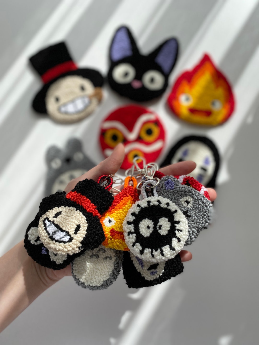 Anime Decorations Coaster Set Anime Plush Keychain Studio - Etsy