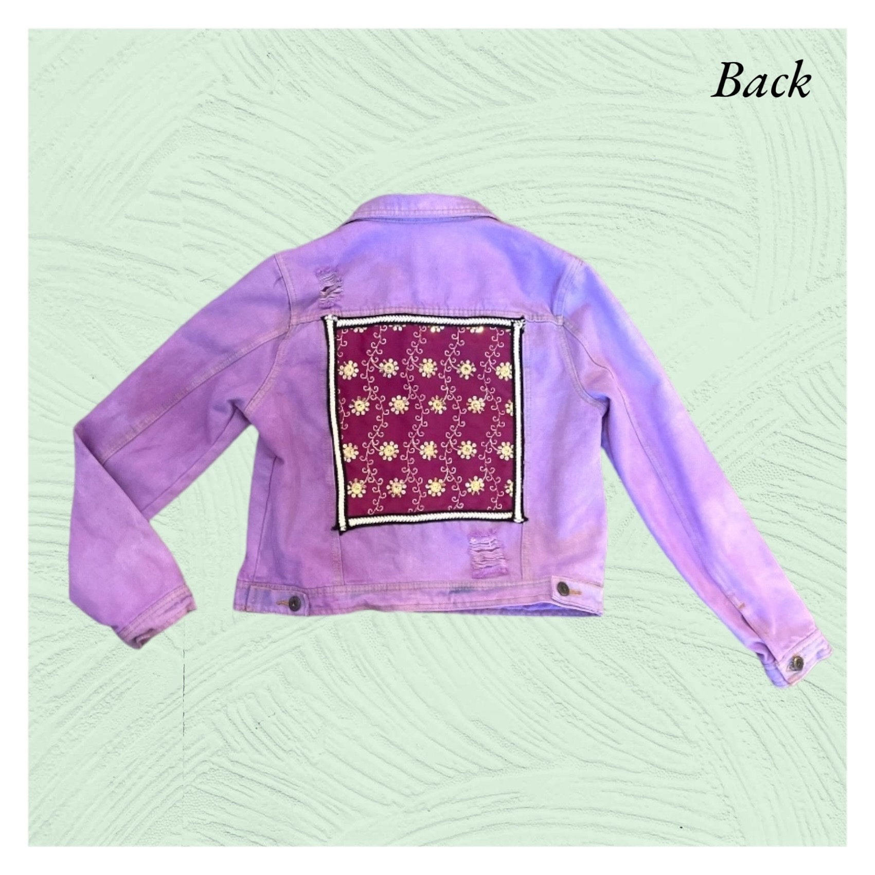 Women's Upcycled Lavender Denim Jacket - Etsy