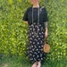 Vintage Women’s 1990's Black High Waisted Skirt With Flower Pattern - Etsy