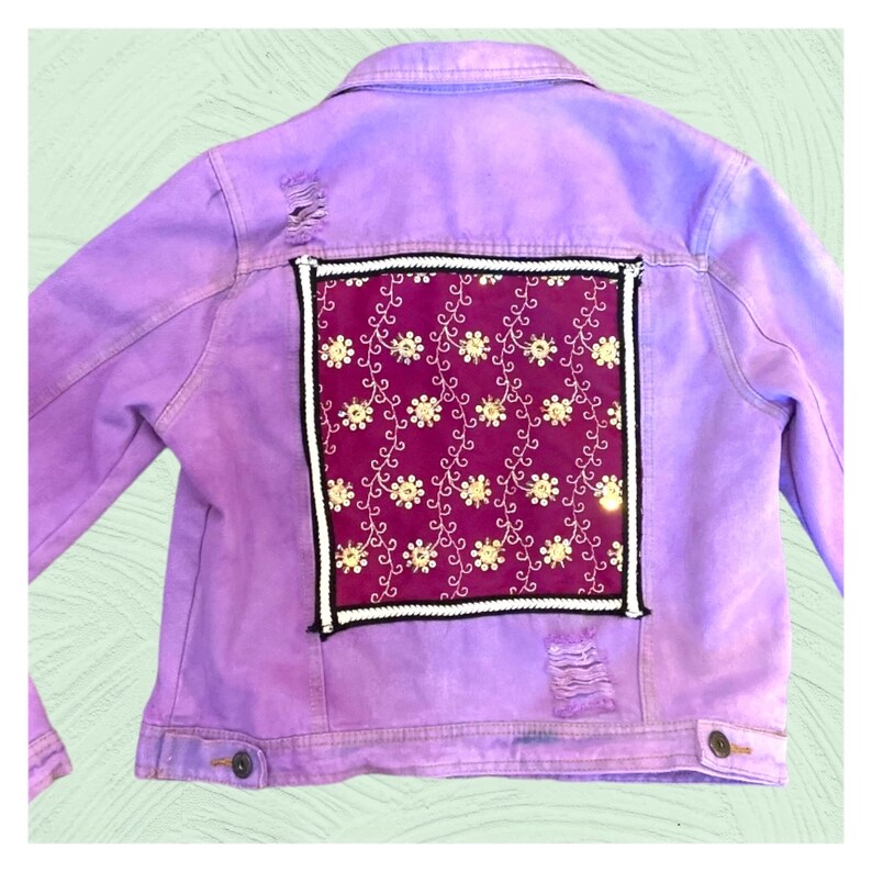 Women's Upcycled Lavender Denim Jacket - Etsy
