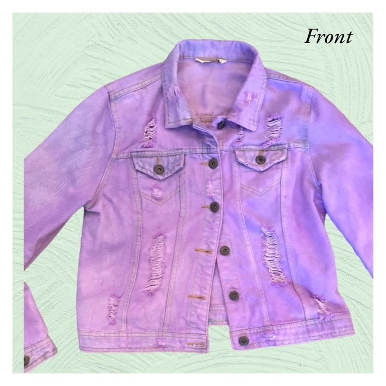 Women's Upcycled Lavender Denim Jacket - Etsy