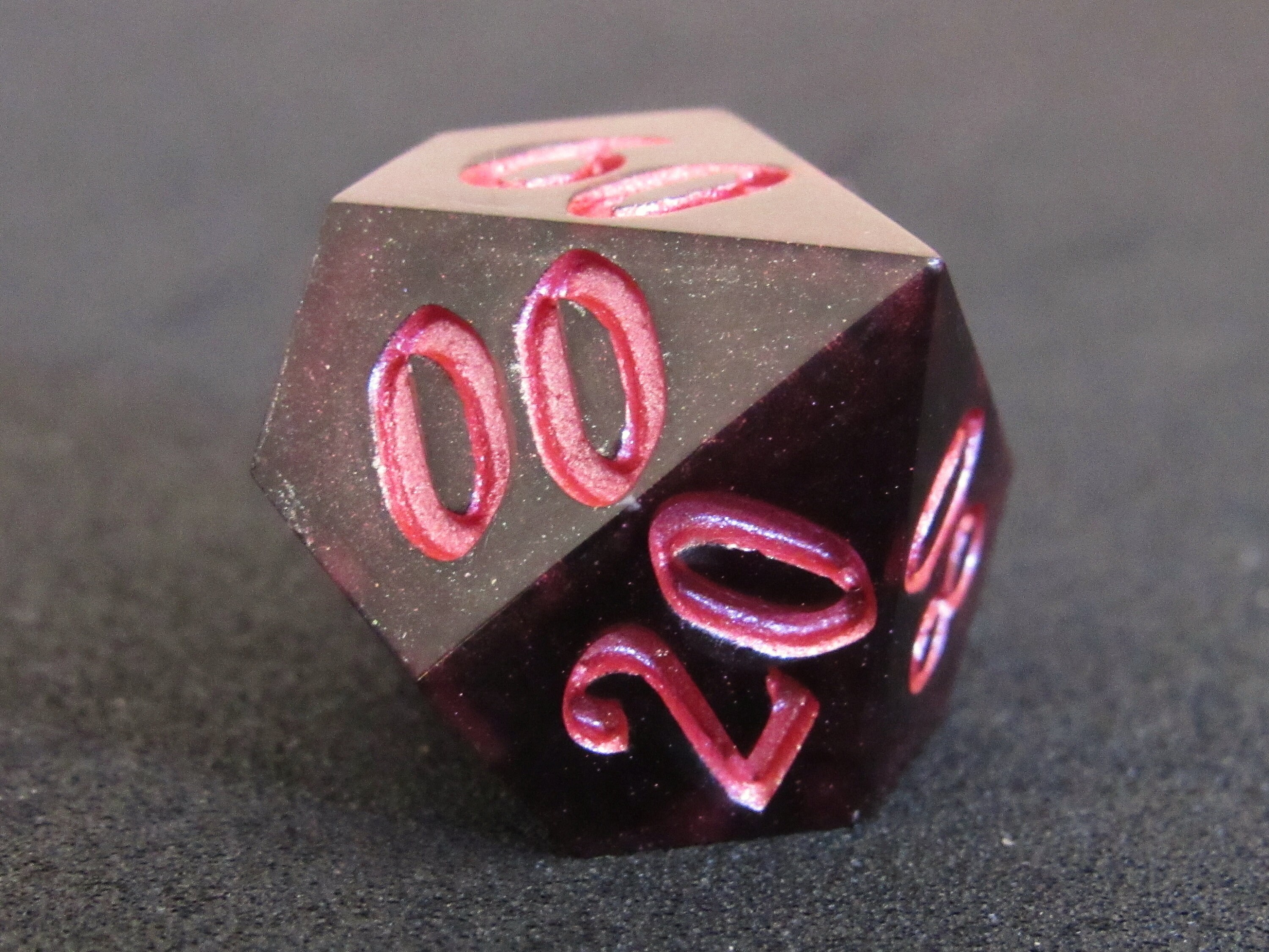 Ruby Red Red Handmade Resin Sharp Edge Dice Set DND 5E, Pathfinder, RPG ...