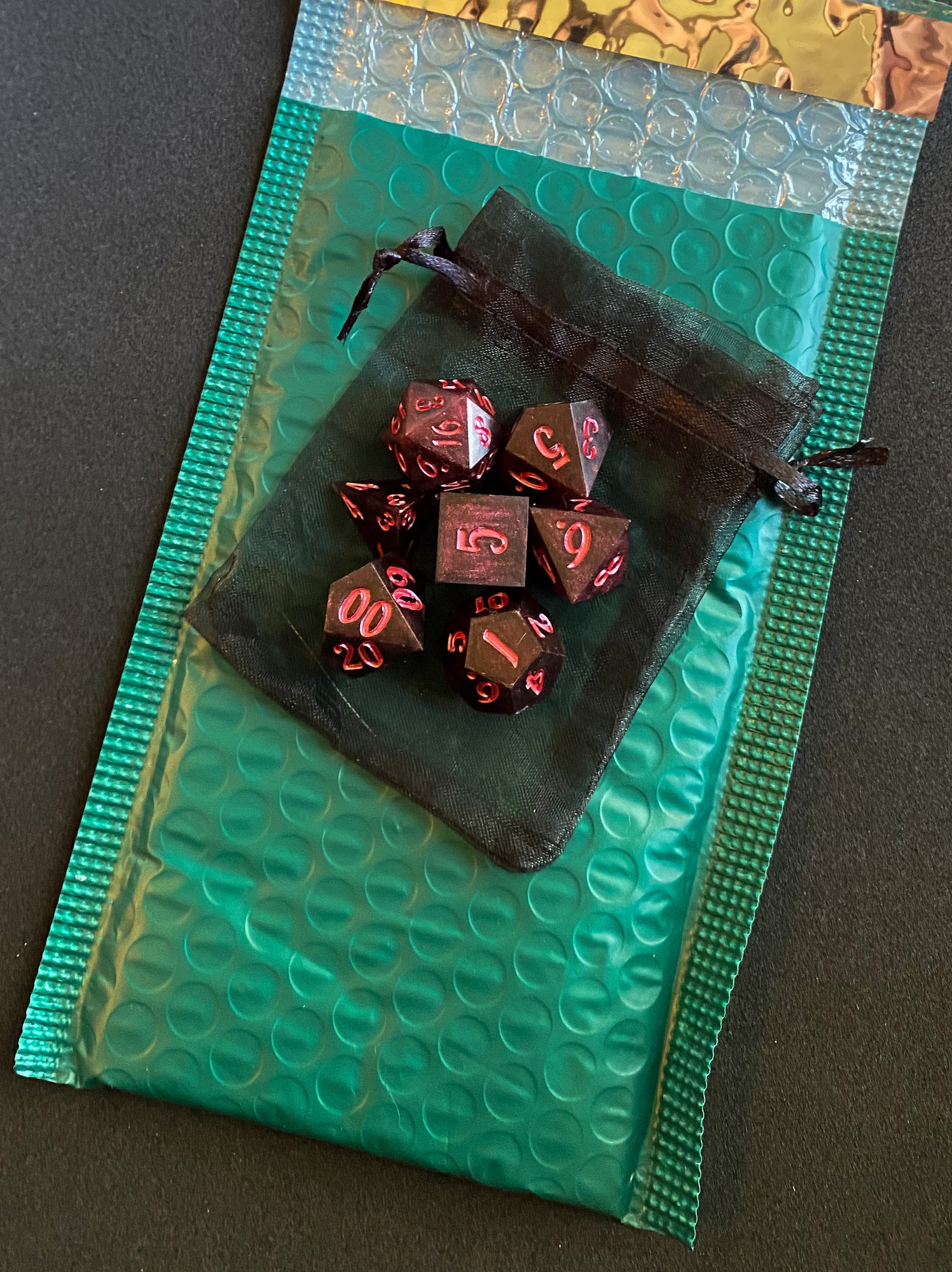 Ruby Red Red Handmade Resin Sharp Edge Dice Set DND 5E, Pathfinder, RPG ...