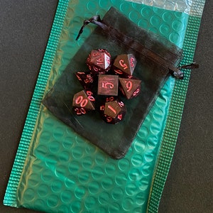 Ruby Red Red Handmade Resin Sharp Edge Dice Set DND 5E, Pathfinder, RPG ...