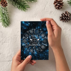Yule Greeting Card, Set of 10, Pagan Greeting Cards, Winter Solstice Blessings, Wiccan Gift Idea ...