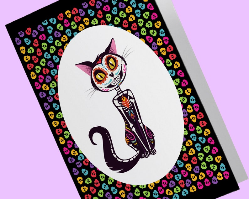 Day of the Dead Dia De Los Muertos Greeting Card Download - Etsy