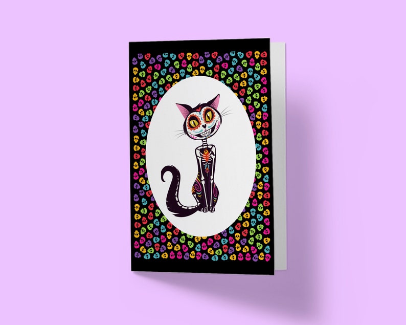 Day of the Dead Dia De Los Muertos Greeting Card Download - Etsy