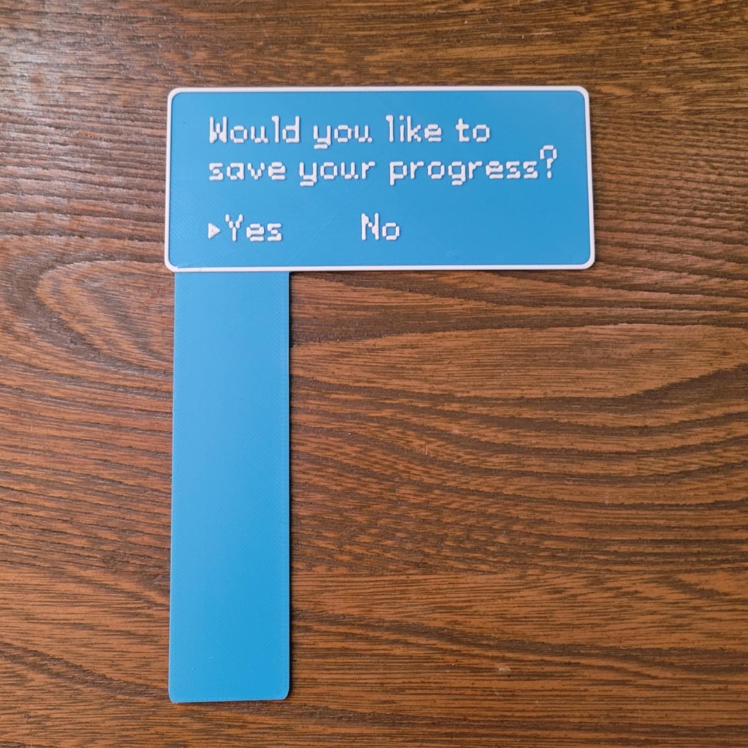 Retro Final Fantasy "save Your Progress" Bookmark - Etsy