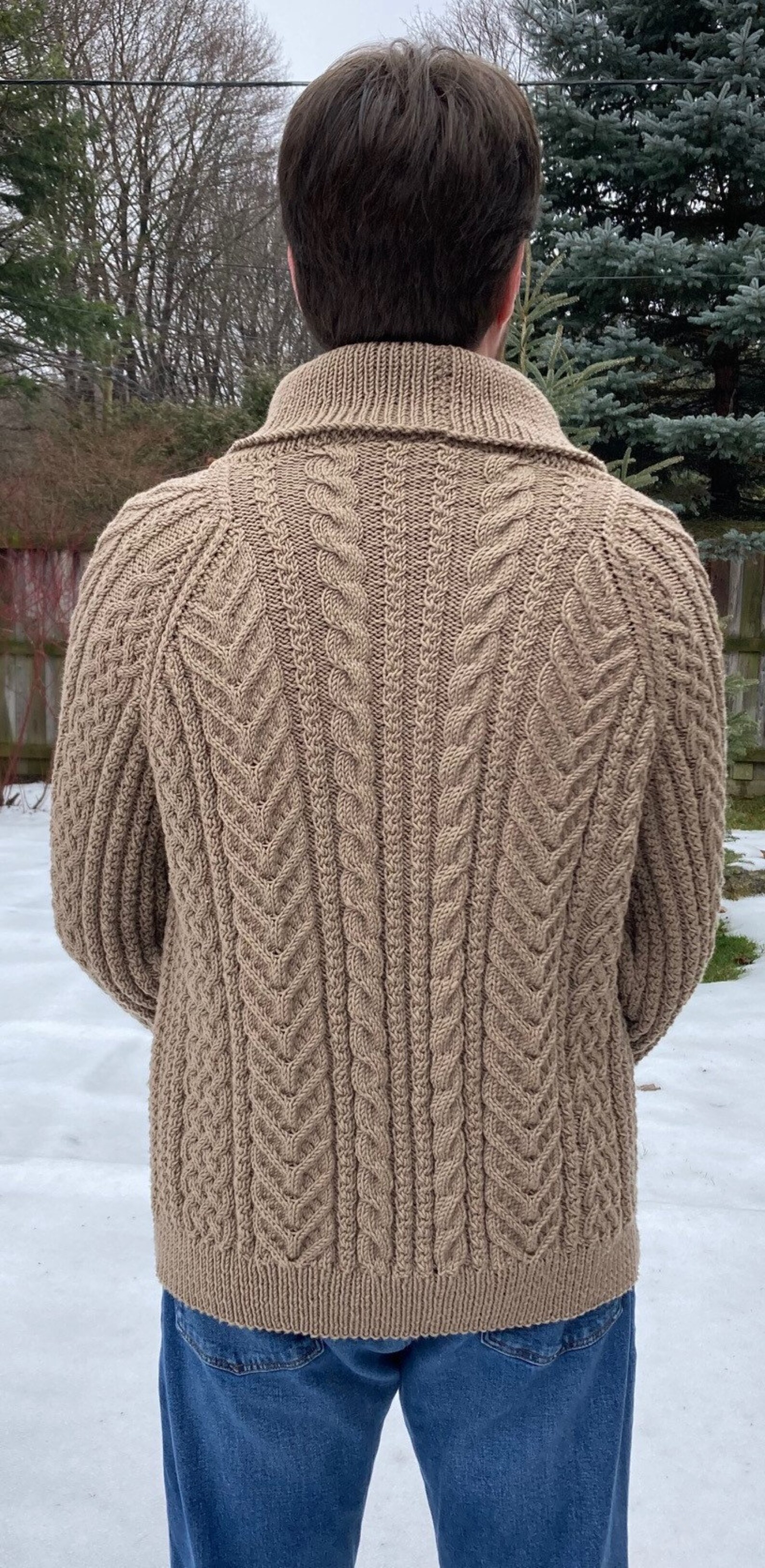 Customizable Cozy Cowl-collared Cardigan - Etsy