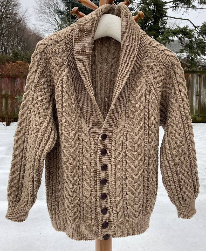 Customizable Cozy Cowl-collared Cardigan - Etsy
