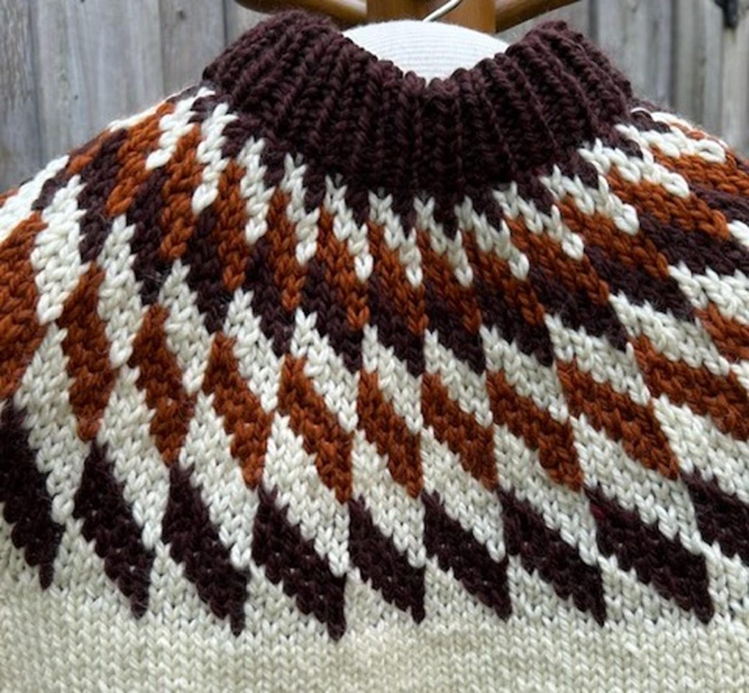 Warm and Snug Hand-knit Nordic Sweater - Etsy