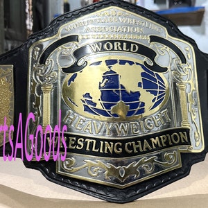 WCWA World Class Wrestling Association Championship Belt Dual Gold ...