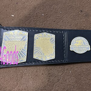 WCWA World Class Wrestling Association Championship Belt Dual Gold ...